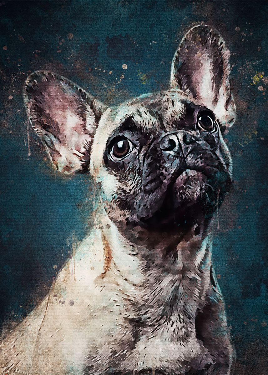 'Splatter Expression Dog' Poster, picture, metal print, paint by Muh ...
