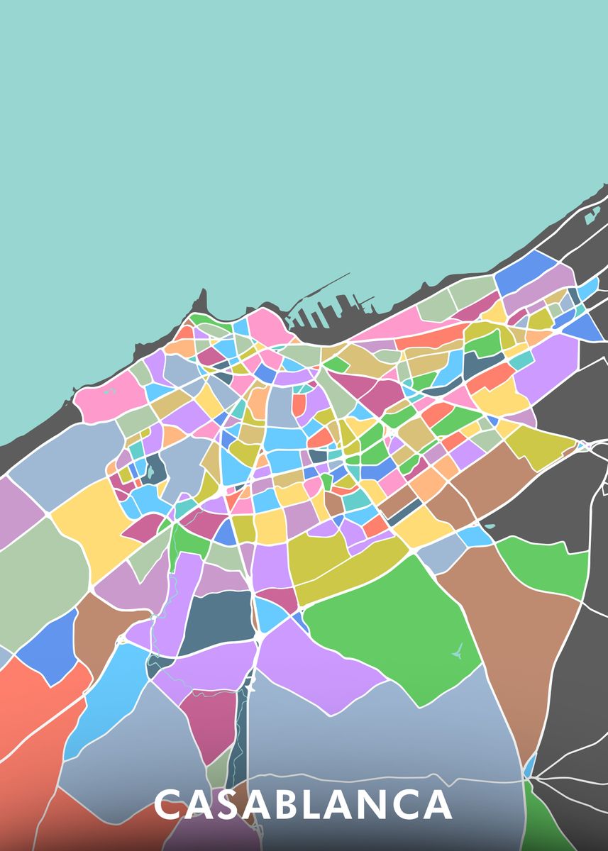 'Casablanca Morocco' Poster, picture, metal print, paint by Dutton Jerrell | Displate