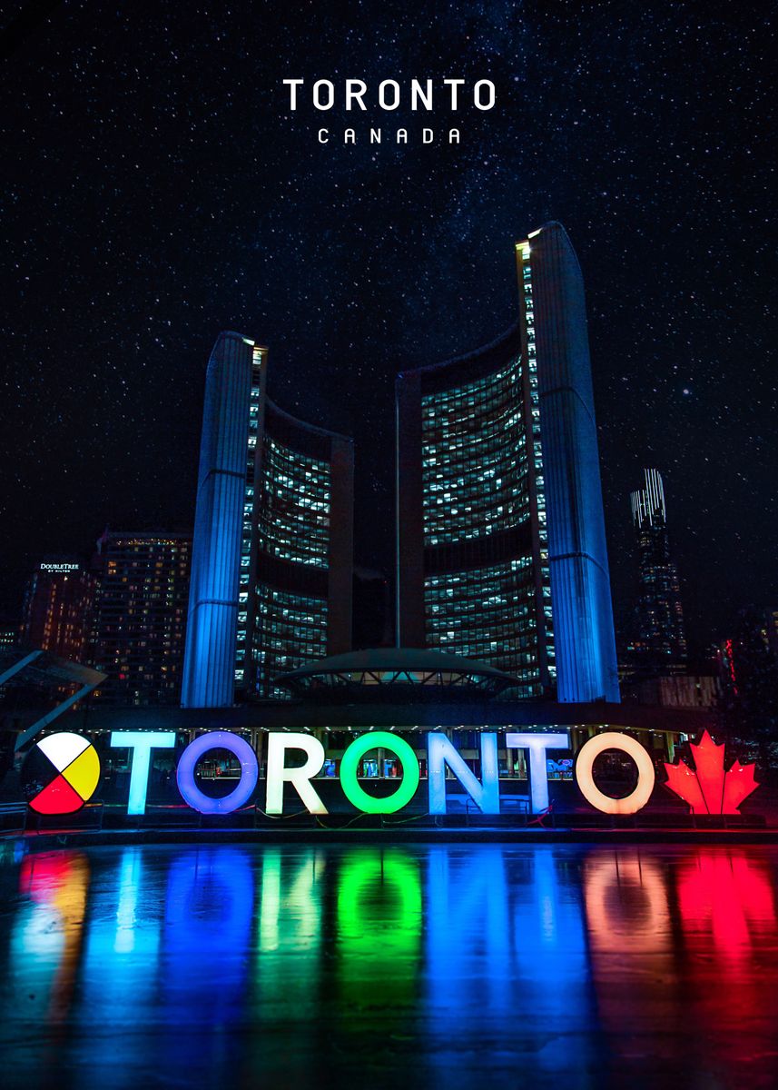 'Toronto ' Poster, picture, metal print, paint by Travel Addict | Displate