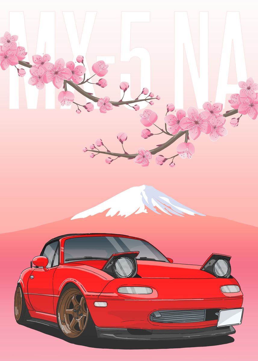 'Mazda MX5 Miata Roadster' Poster, picture, metal print, paint by ND ...