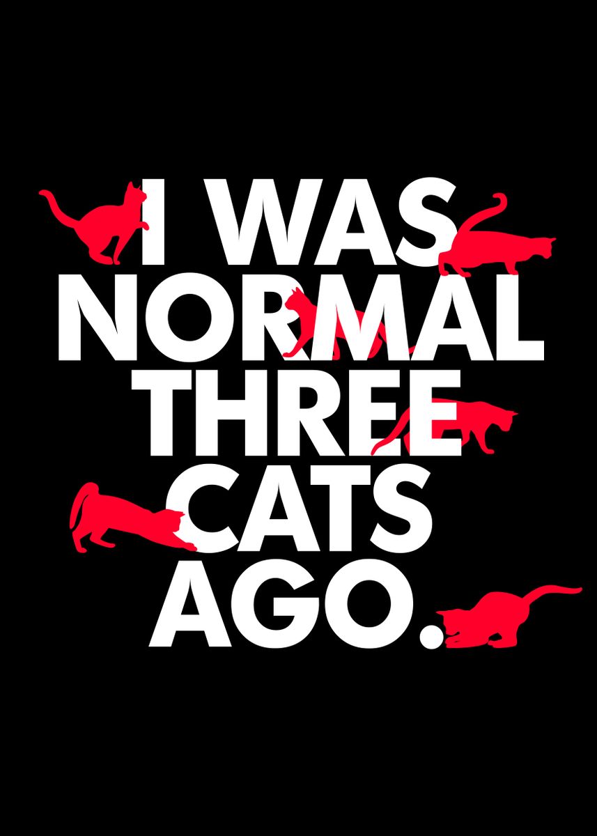 'Best Funny Cat Poster Text' Poster, picture, metal print, paint by ...