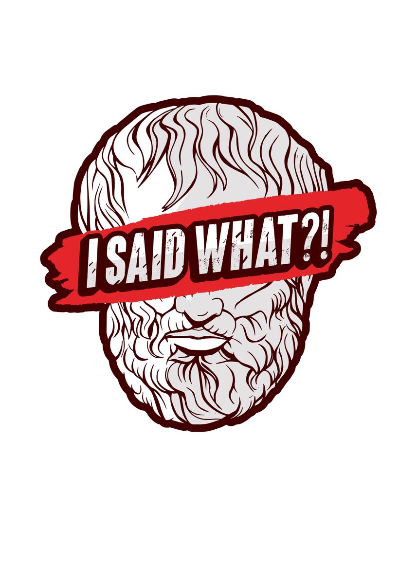 'Socrates Philosophy Design' Poster, picture, metal print, paint by ...