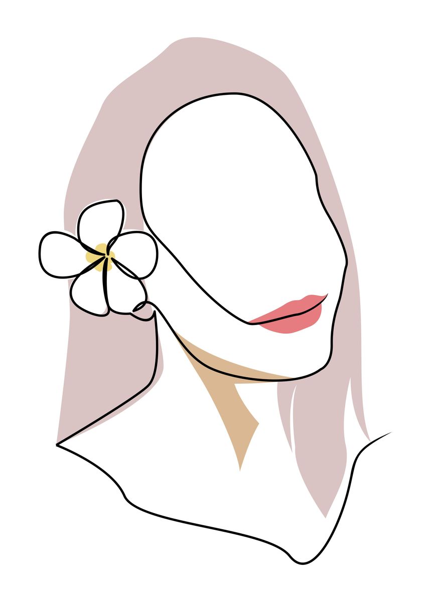 'minimalist art woman ' Poster by saka coffee | Displate