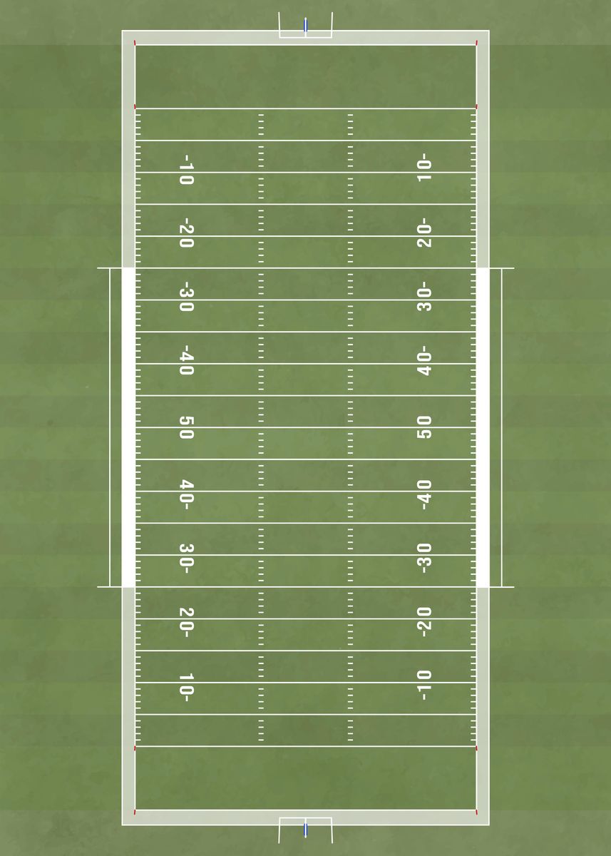 'American Football Pitch' Poster, picture, metal print, paint by aio ...