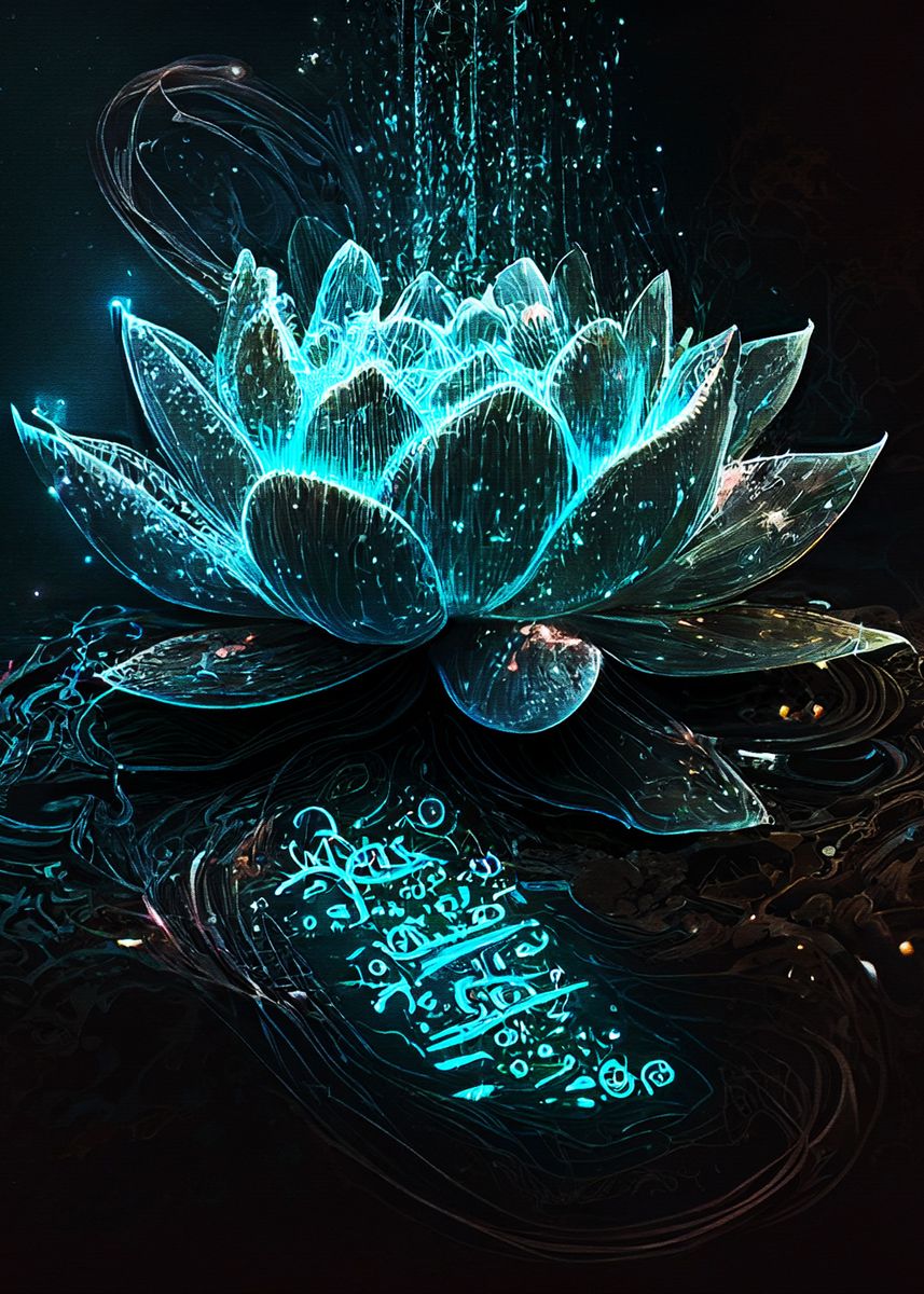 'Digital robotic lotus' Poster by Coffee Design | Displate