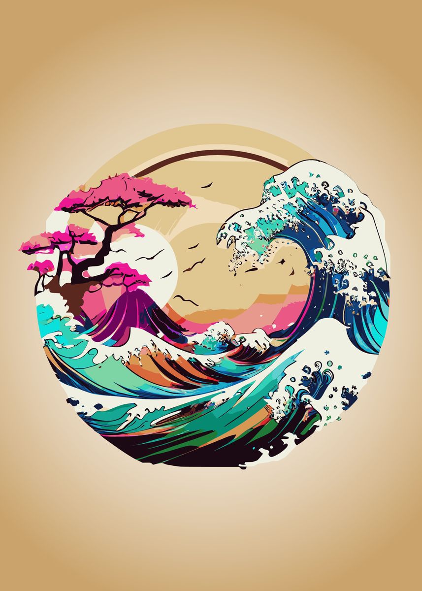 'Japanese Great Wave' Poster, picture, metal print, paint by BestPrints ...