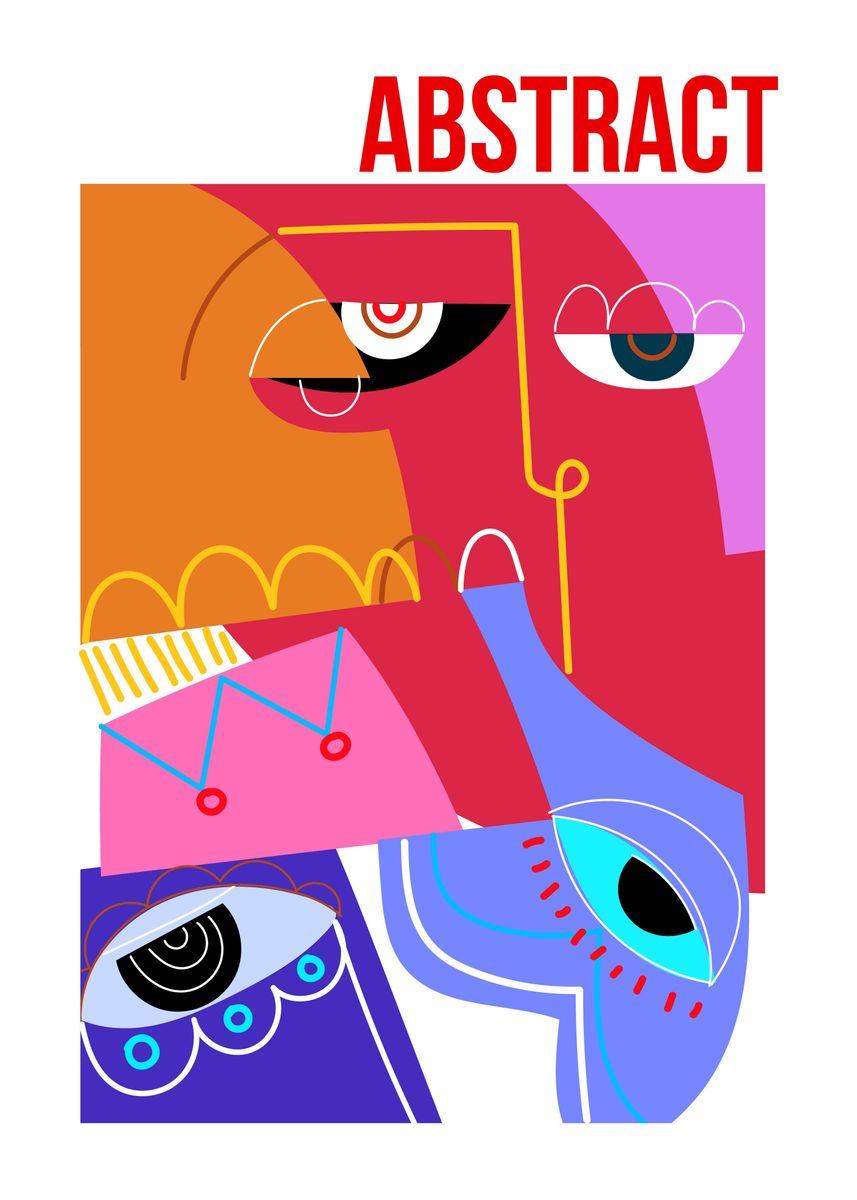 'abstract art' Poster, picture, metal print, paint by Mild pic | Displate