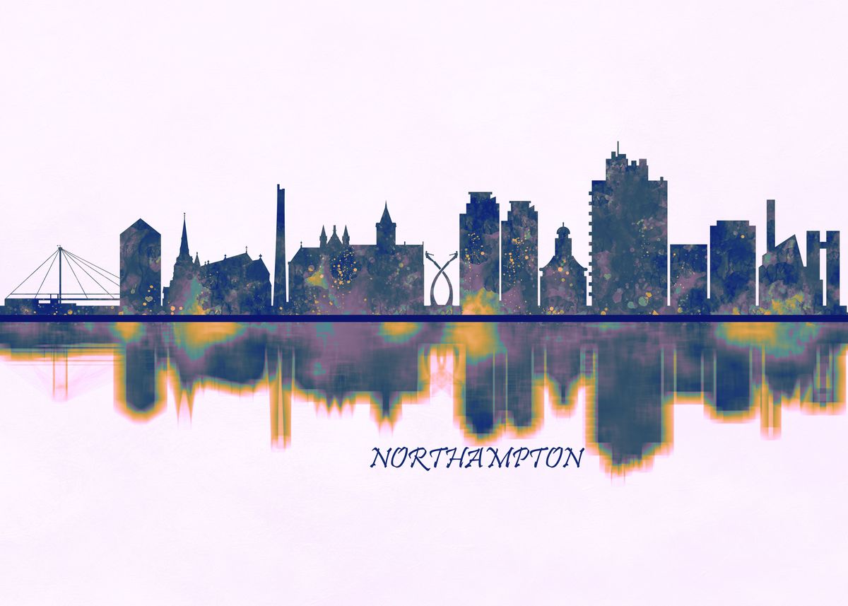 'Northampton Skyline' Poster by Towseef Dar | Displate