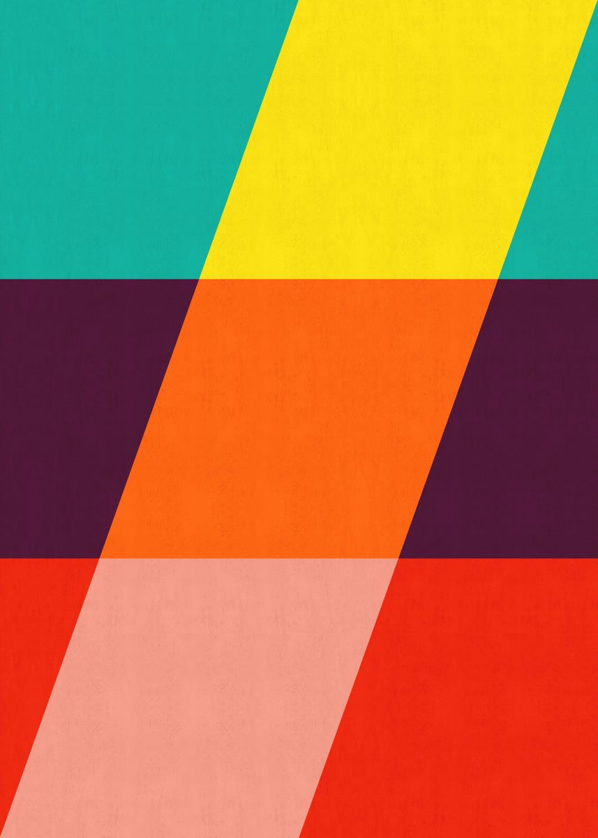 'Colored bands 01' Poster, picture, metal print, paint by Vitor Costa ...