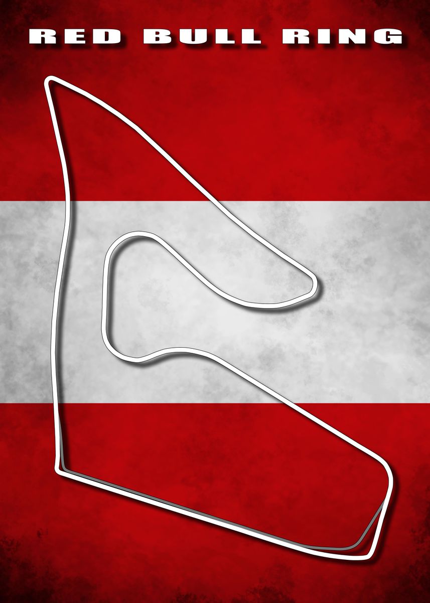 'Red Bull Ring Circuit' Poster, picture, metal print, paint by ...