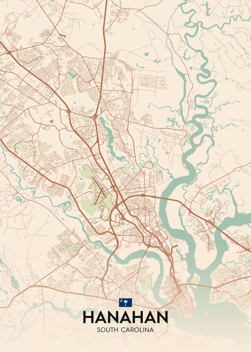 'Hanahan SC' Poster by IMR Designs | Displate