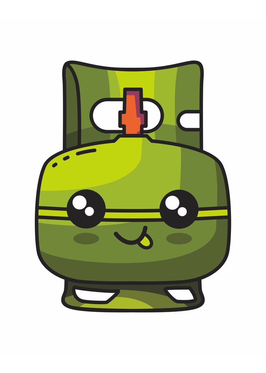 'Emoticon LPG Gas i Want' Poster, picture, metal print, paint by Rizky ...