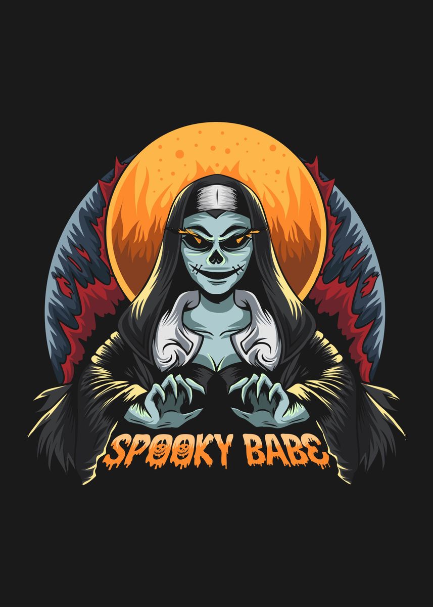 'spooky Babe' Poster, picture, metal print, paint by fay list.art ...