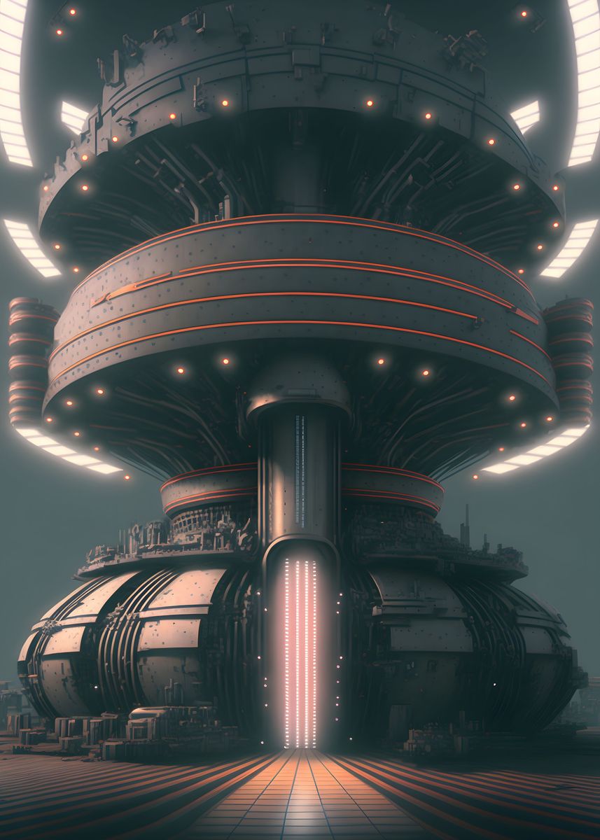 'Science Fiction Reactor' Poster, picture, metal print, paint by David ...