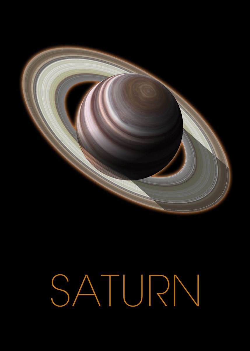 'Saturn' Poster, picture, metal print, paint by crbn design | Displate