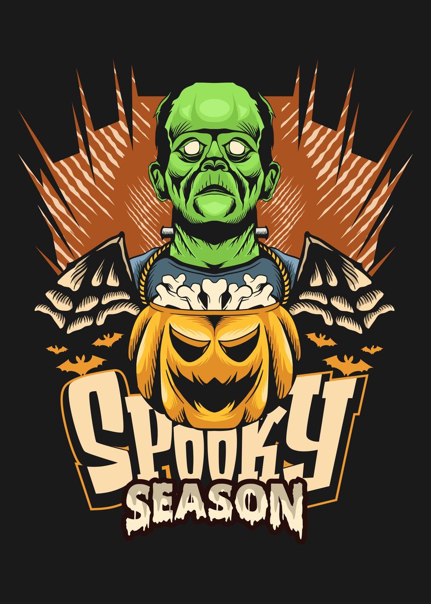 'spooky green' Poster, picture, metal print, paint by fay list.art ...