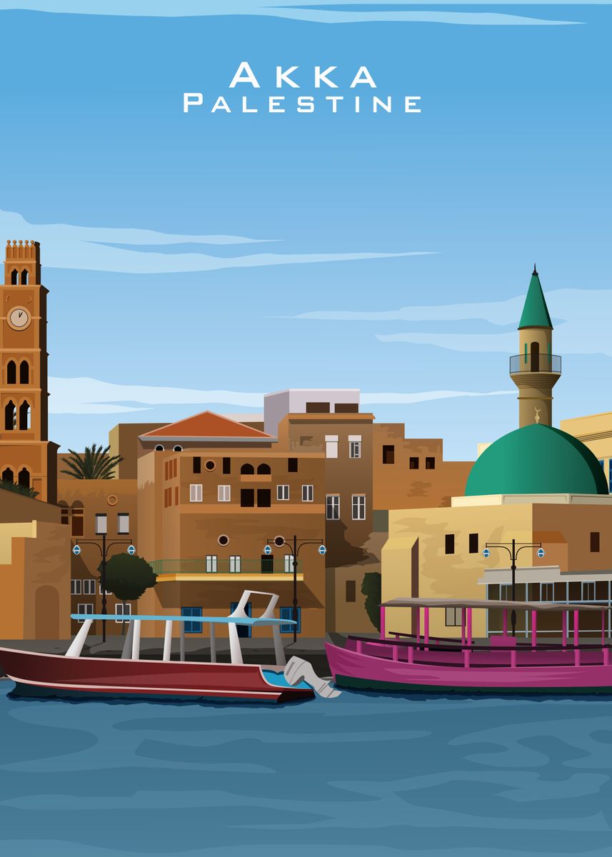 'Akka Palestine Home Design' Poster, picture, metal print, paint by ...