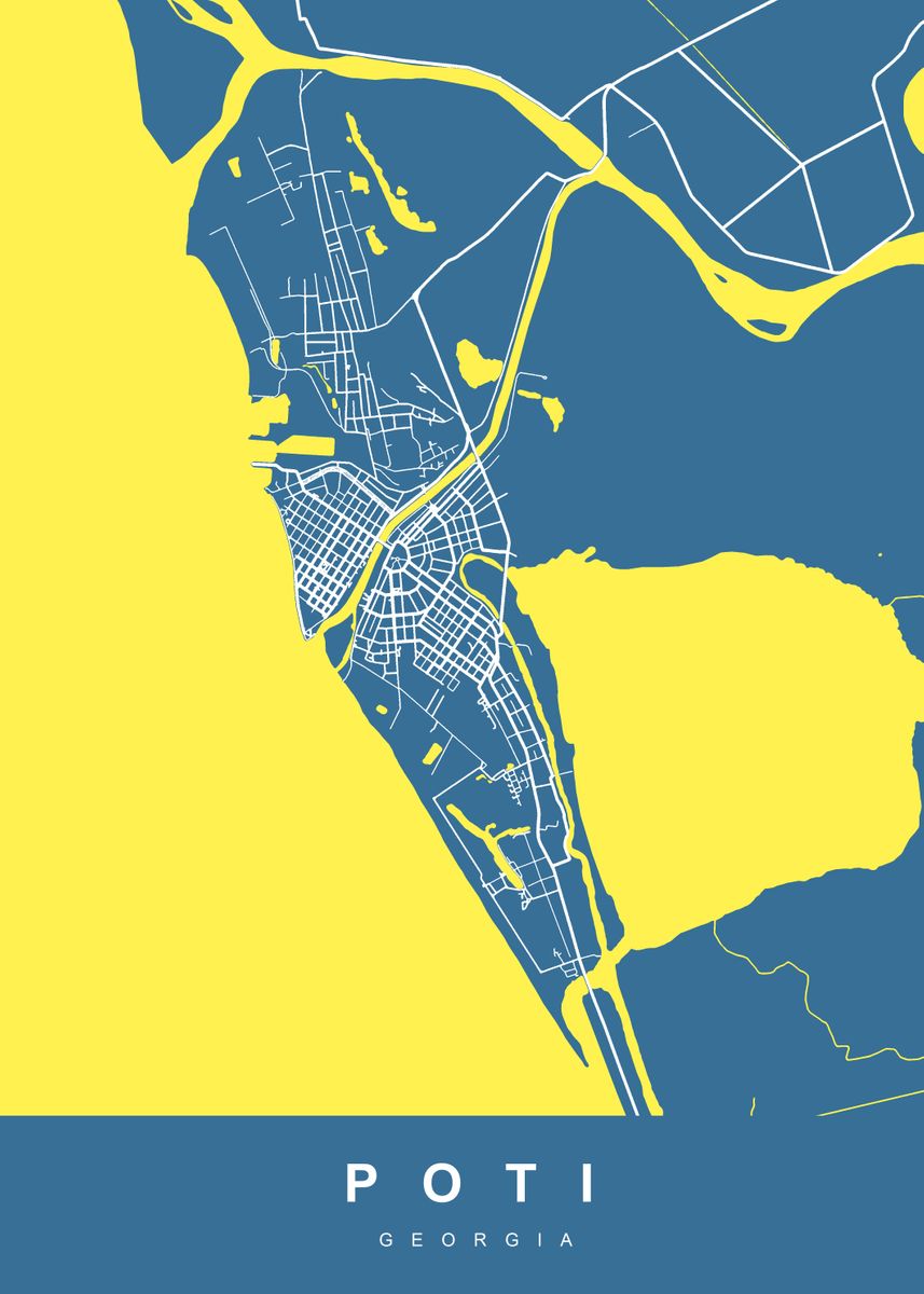 'POTI GEORGIA' Poster, picture, metal print, paint by UrbanMaps | Displate