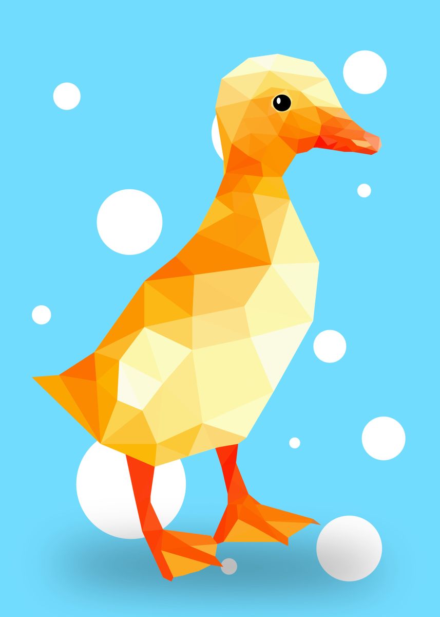 'Duck' Poster, picture, metal print, paint by Lee Jani | Displate