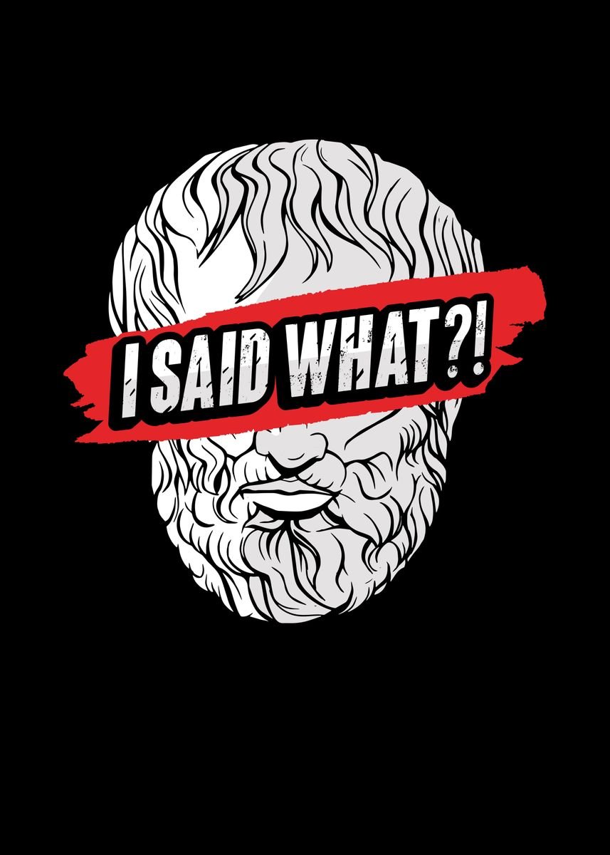 'Socrates Philosophy Design' Poster, picture, metal print, paint by ...