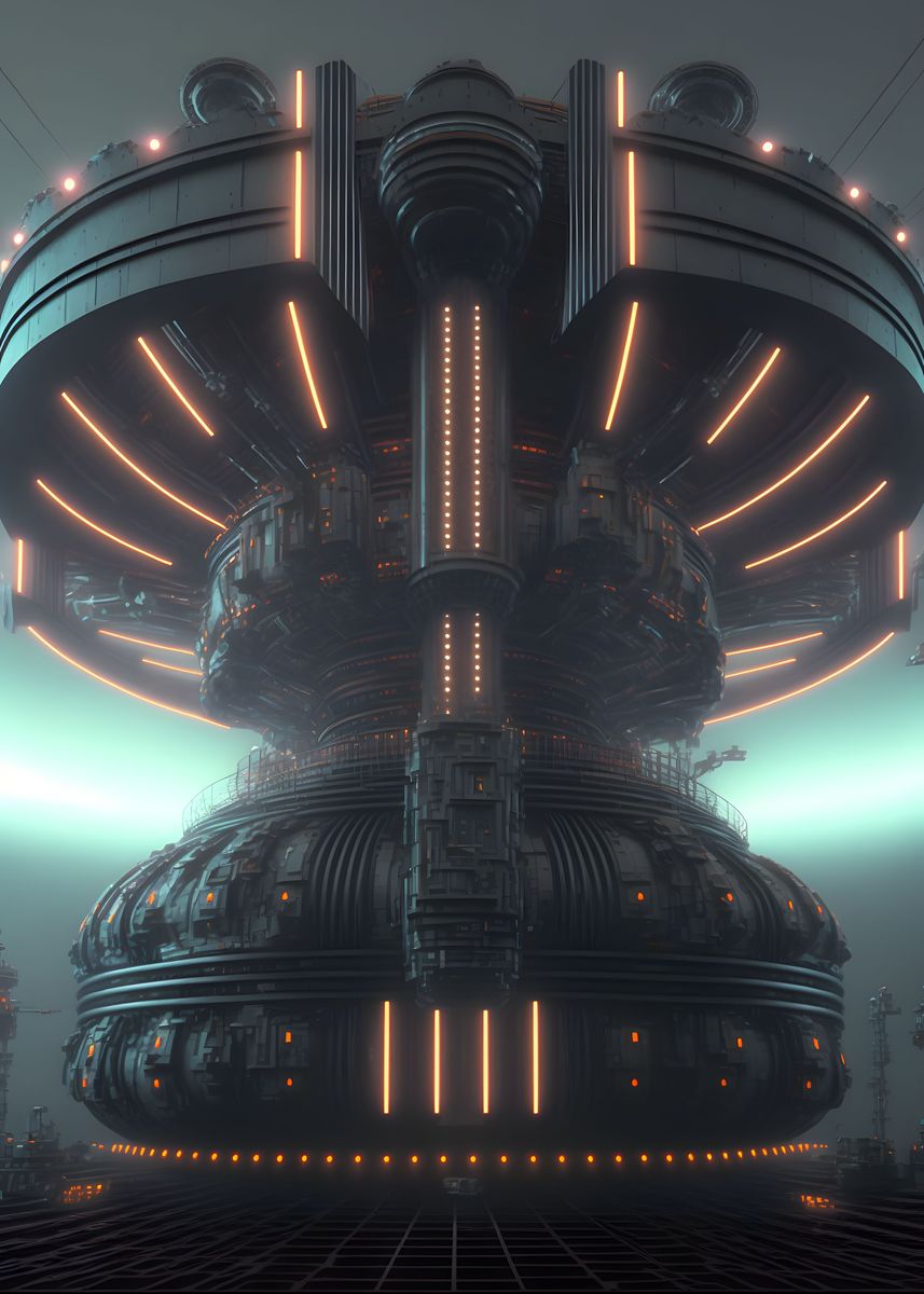 'Scifi Alien Reactor' Poster, picture, metal print, paint by David ...