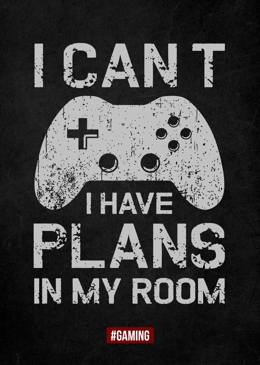 'Gaming Quote Game' Poster, picture, metal print, paint by Gam Gam ...