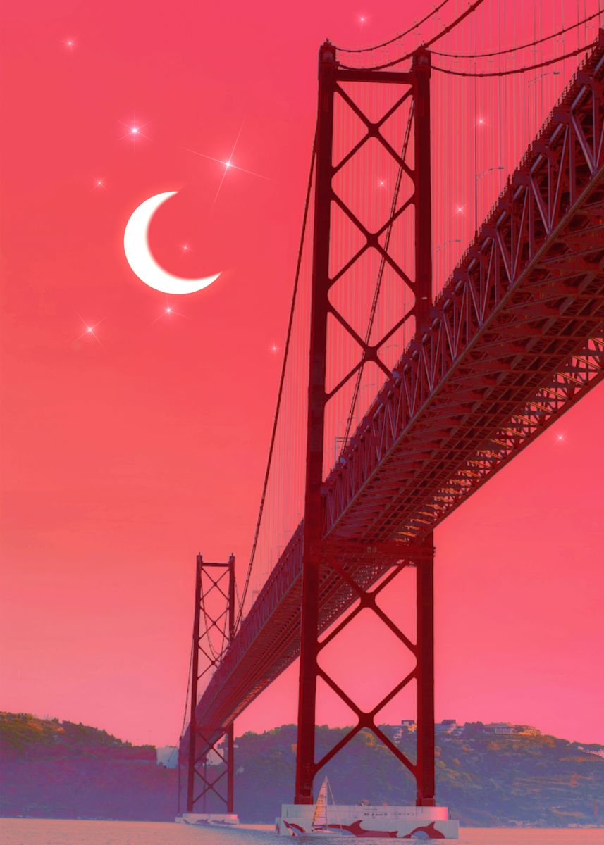 'Red Sky' Poster, picture, metal print, paint by Braxxaz | Displate