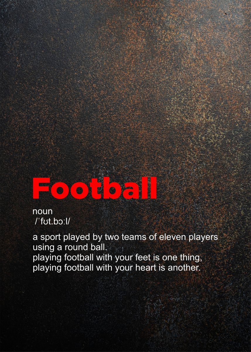 'football definition poster' Poster, picture, metal print, paint by ...