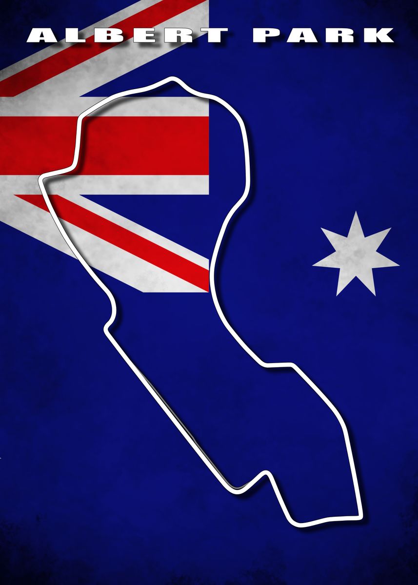 'Albert Park Circuit' Poster, picture, metal print, paint by ...