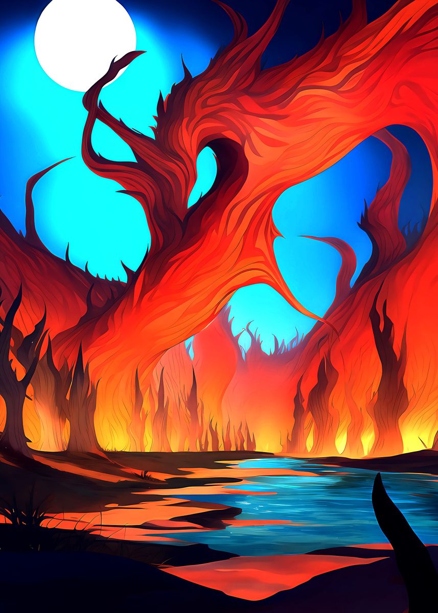 'Acheron' Poster, picture, metal print, paint by RD | Displate