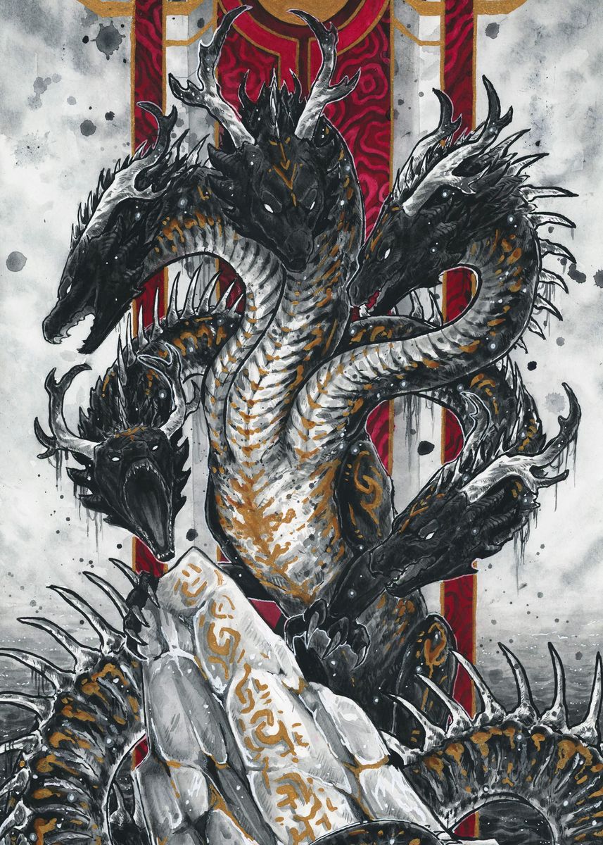 'Hydra' Poster, picture, metal print, paint by Jonna Hyttinen | Displate