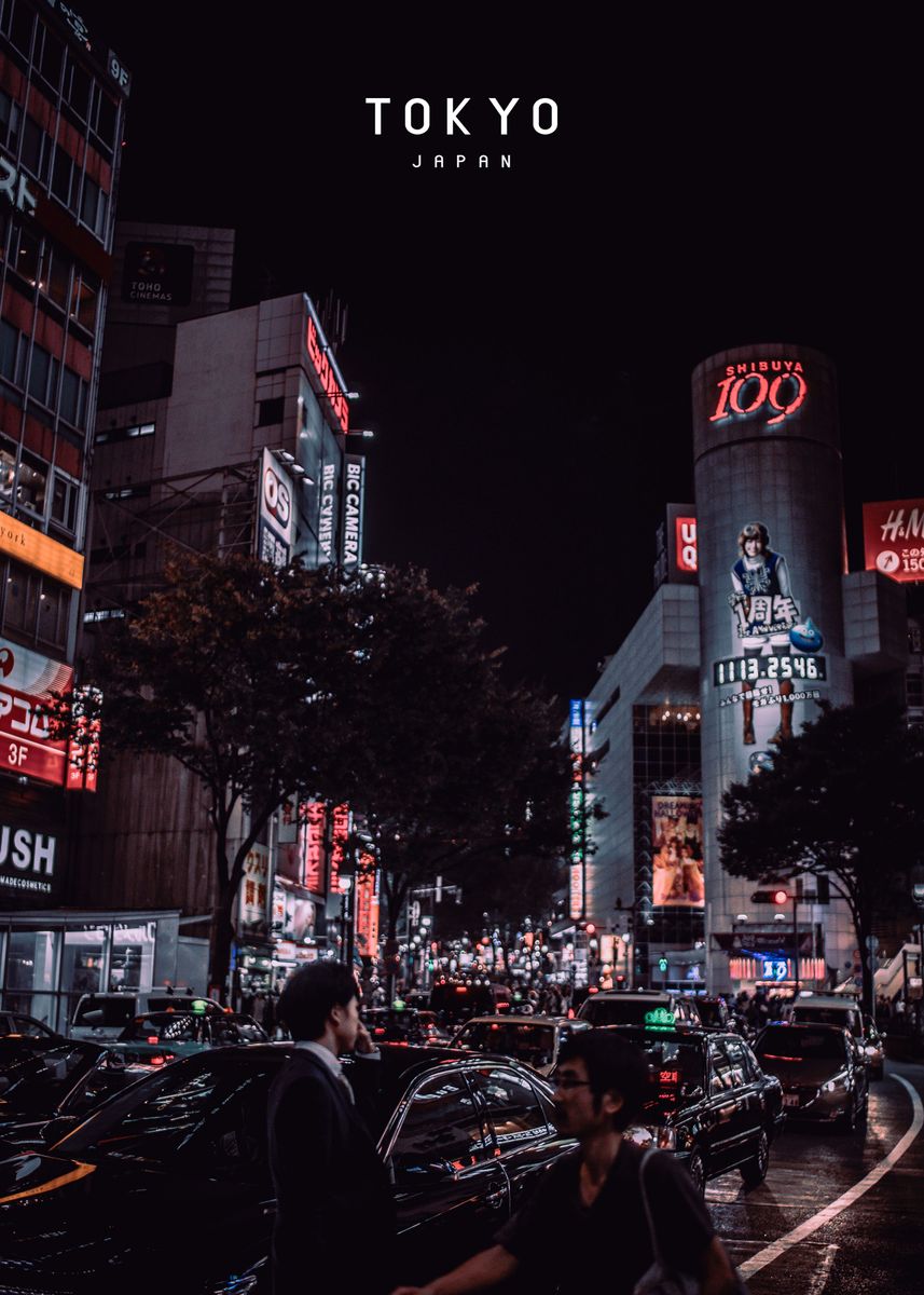 'Tokyo ' Poster, picture, metal print, paint by Famous City | Displate