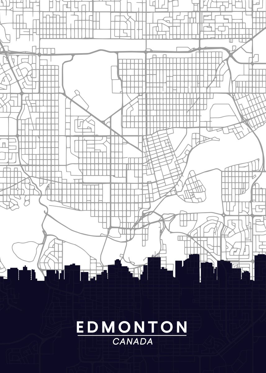 'Edmonton AB Canada ' Poster by Urrutia German | Displate