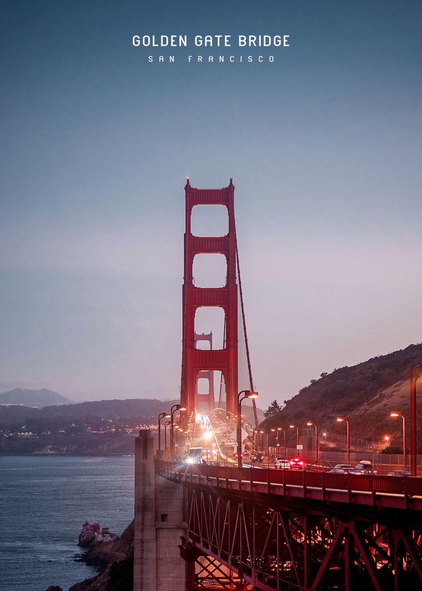 'Golden Gate Bridge ' Poster, picture, metal print, paint by Explore ...