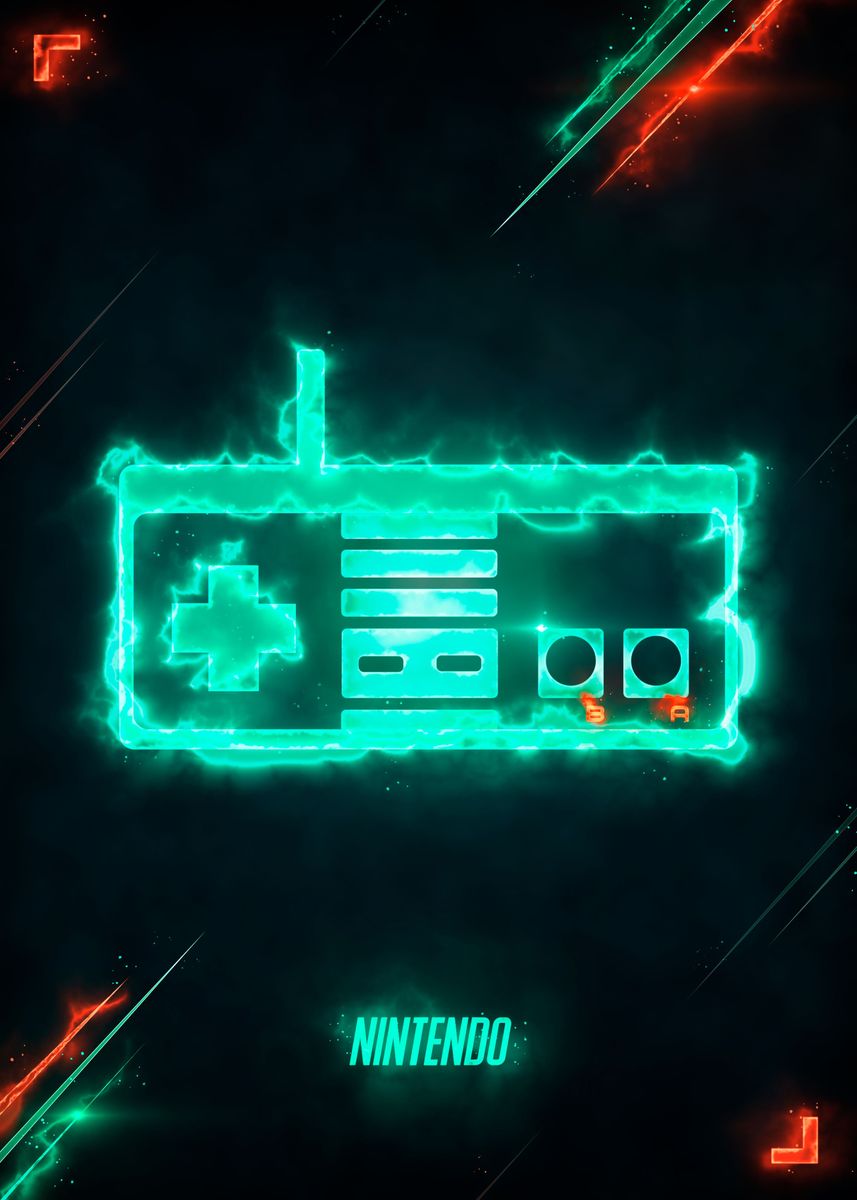 'Control NES' Poster, picture, metal print, paint by Artkal | Displate