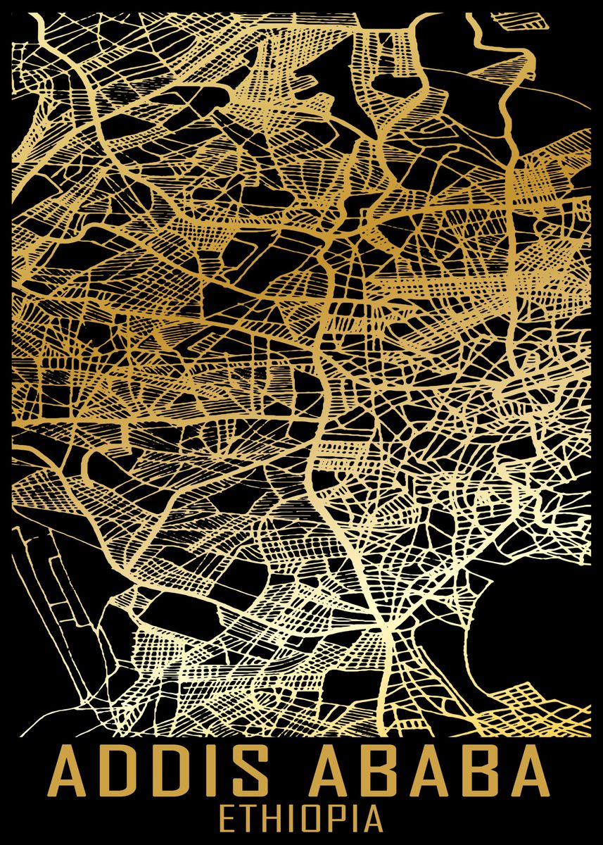 'Addis Ababa Ethiopia City' Poster, picture, metal print, paint by ...