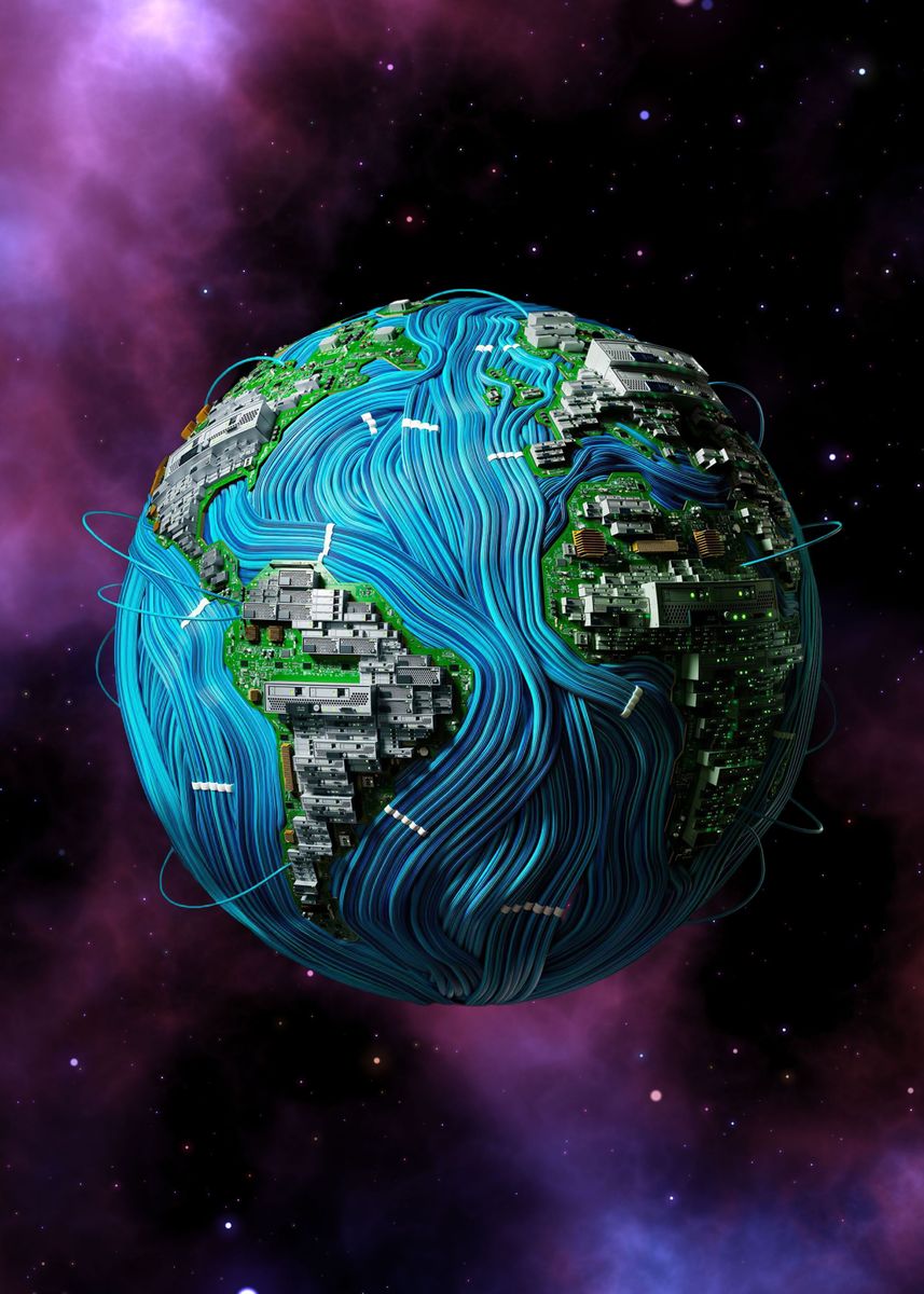 'World of Electronic' Poster, picture, metal print, paint by ENZOKEN ...