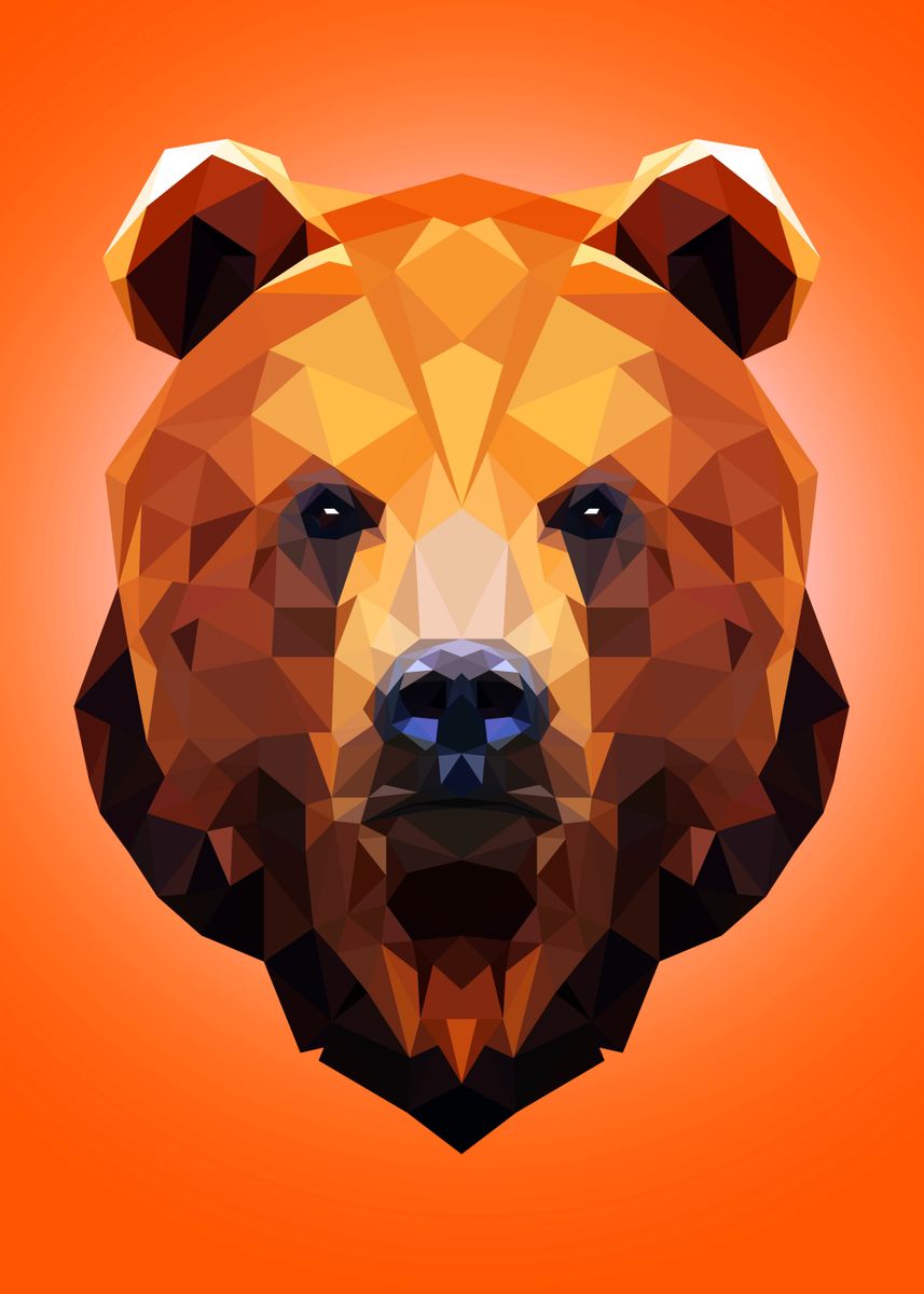 'Bear' Poster, picture, metal print, paint by Dare Neil | Displate
