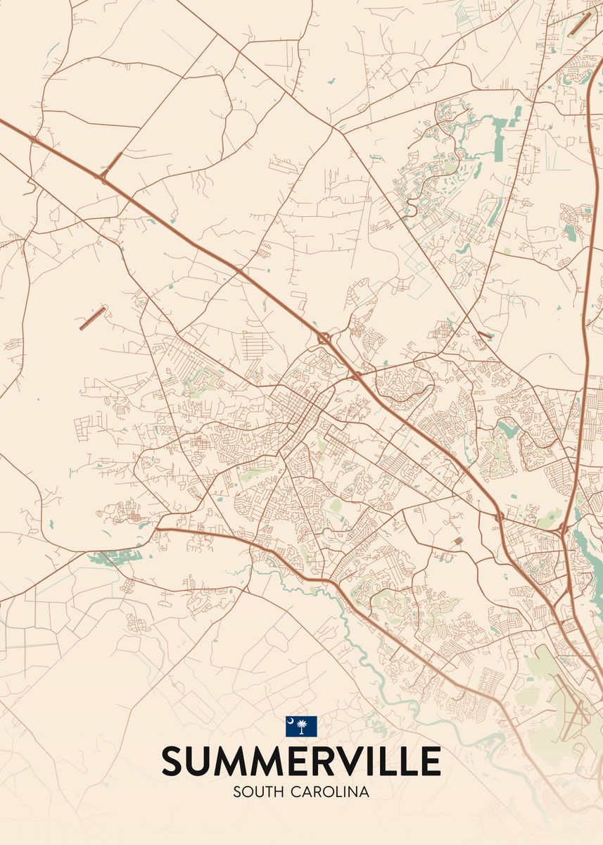 'Summerville SC' Poster, picture, metal print, paint by IMR Designs ...