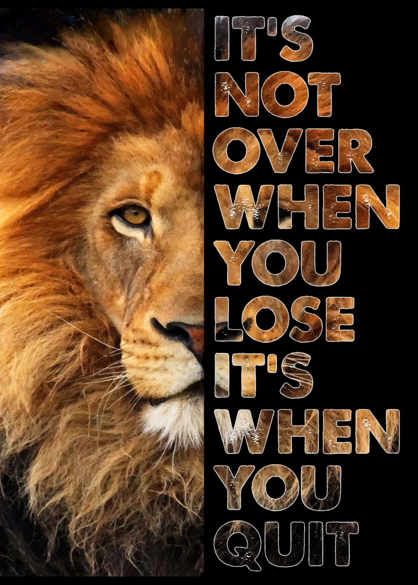 'ITS NOT OVER WHEN YOU' Poster, picture, metal print, paint by ...
