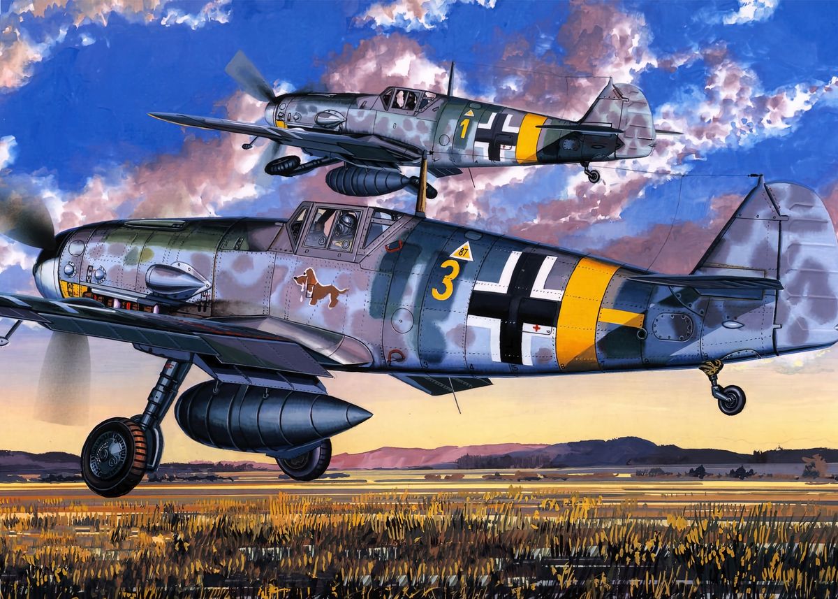 'Messerschmitt Bf109 G4' Poster by AirCraft Lover | Displate