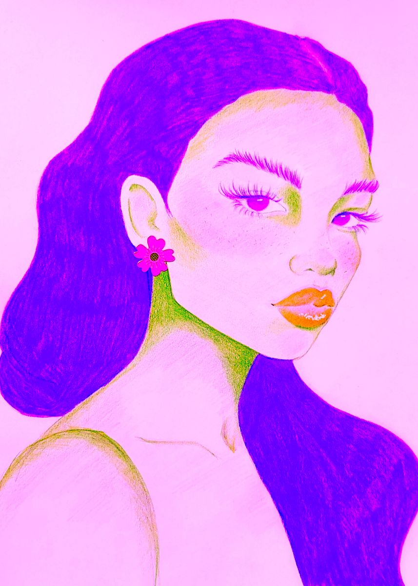 'Noelle' Poster, picture, metal print, paint by CoolCleverCute | Displate