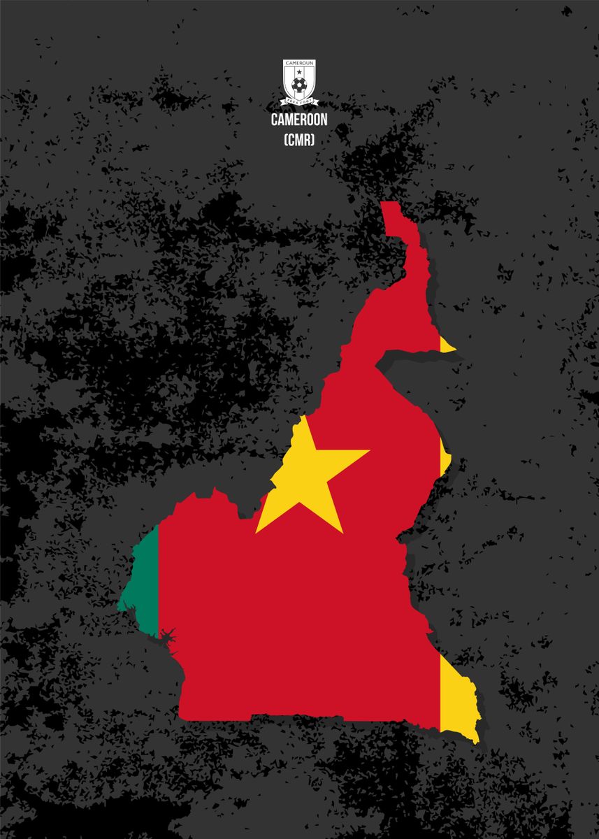 'cameroon world cup maps' Poster, picture, metal print, paint by ...