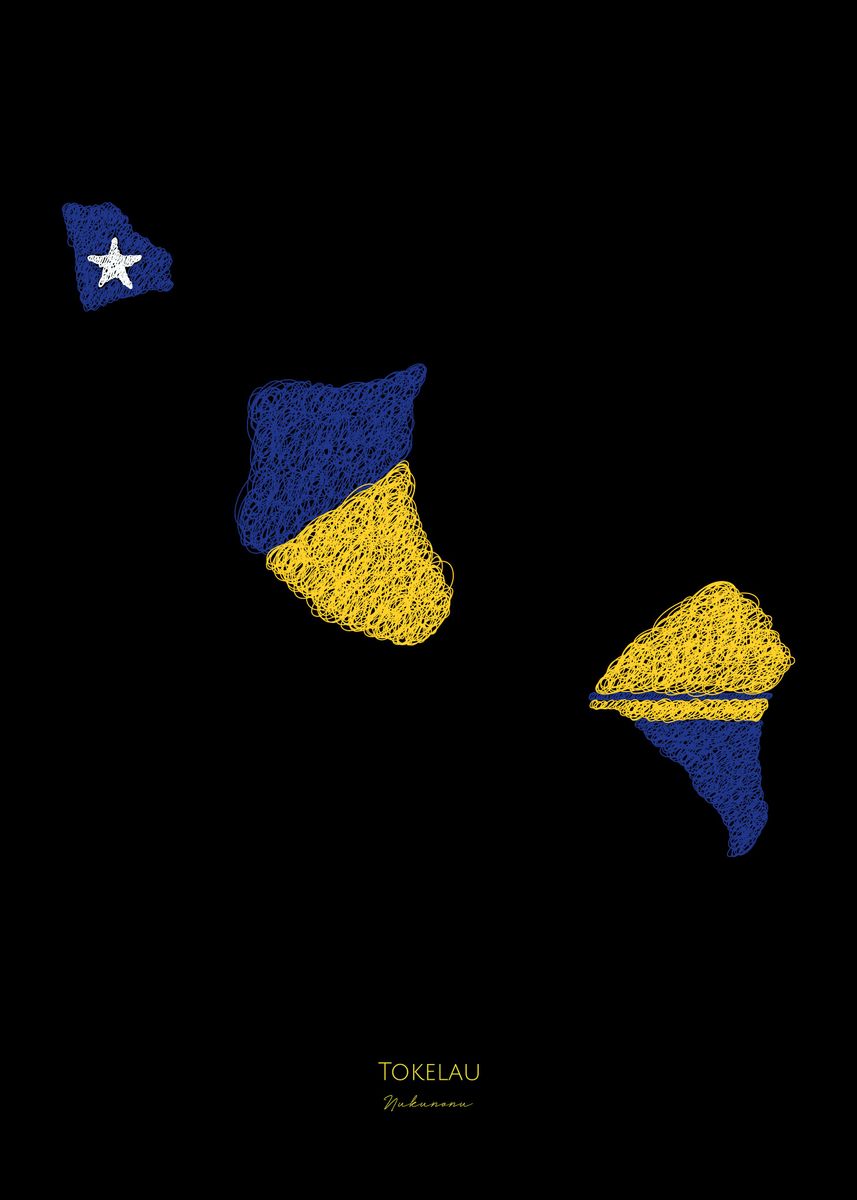 'Tokela World Cup Flag Map' Poster, picture, metal print, paint by ...