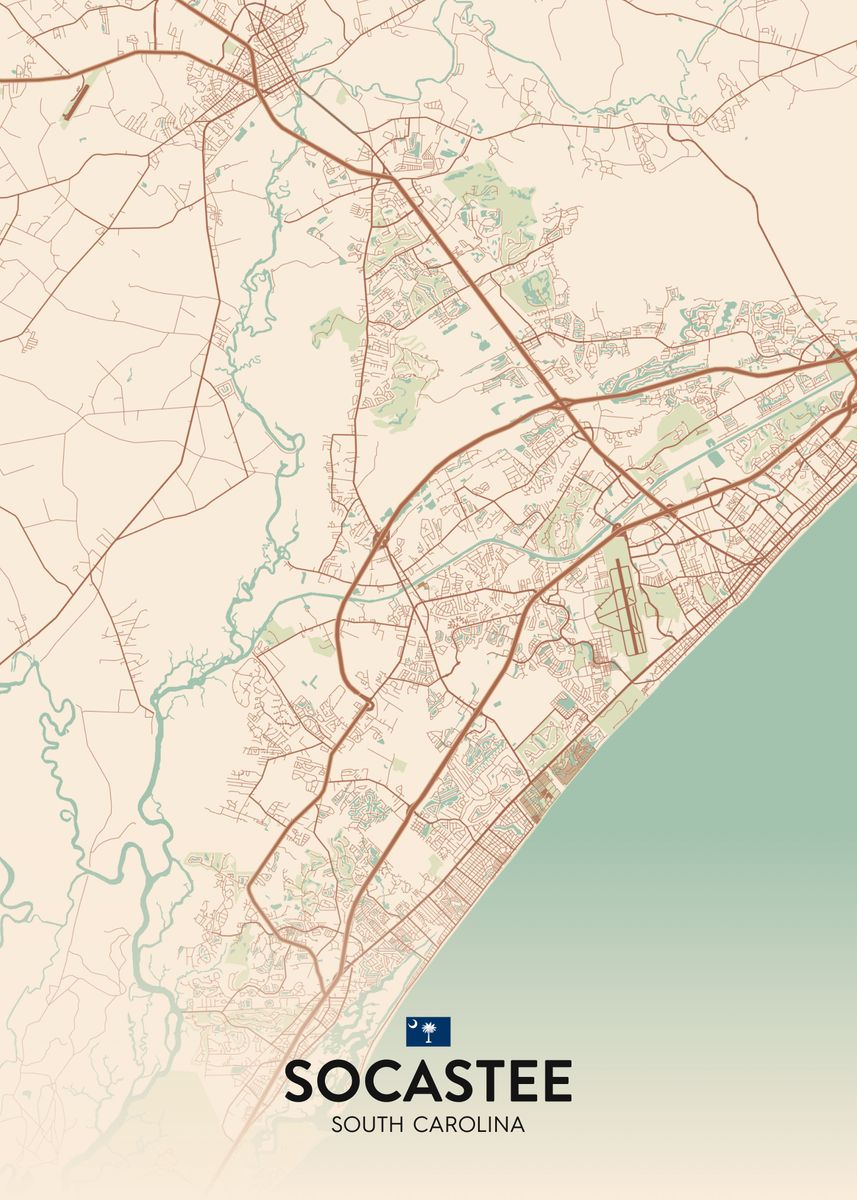 'Socastee SC' Poster, picture, metal print, paint by IMR Designs | Displate