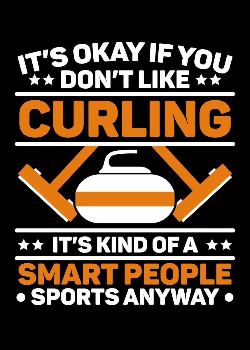 'Curling Player' Poster, picture, metal print, paint by NAO | Displate