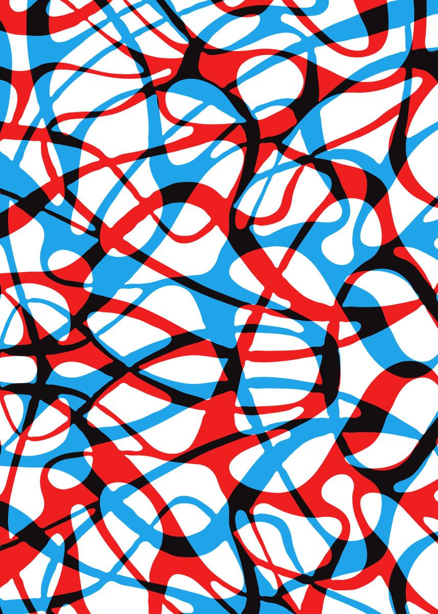 'Abstract bands 01' Poster, picture, metal print, paint by Vitor Costa ...