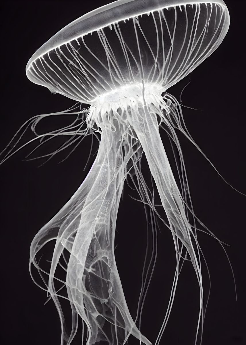 'Jellyfish Xray' Poster by David Godbehere | Displate