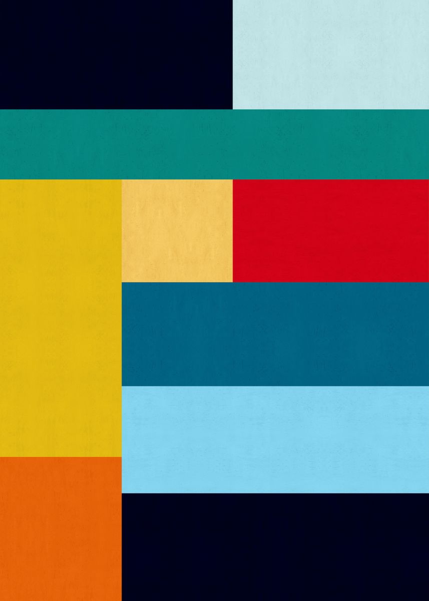 'Abstract bands 03' Poster, picture, metal print, paint by Vitor Costa ...