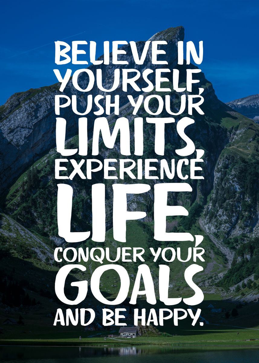 'Conquer Your Goals' Poster, picture, metal print, paint by Naui Art ...